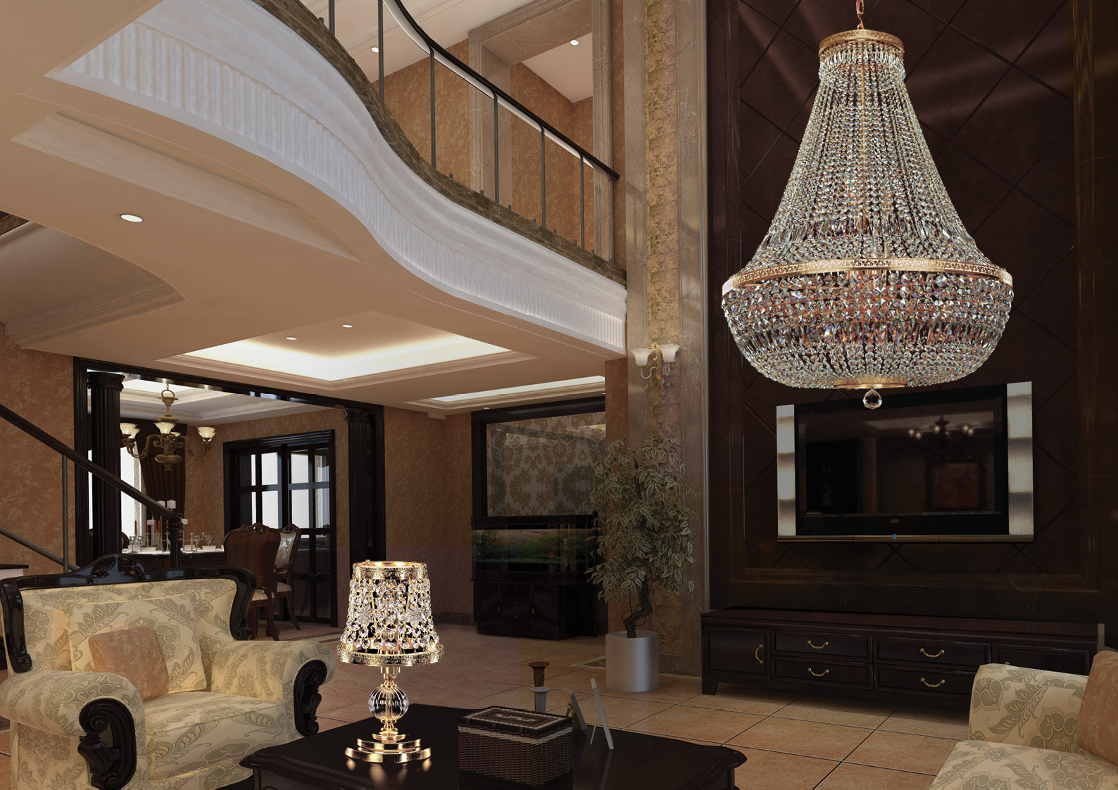 Fotogalerija svetilke v dnevni sobi in kuhinji